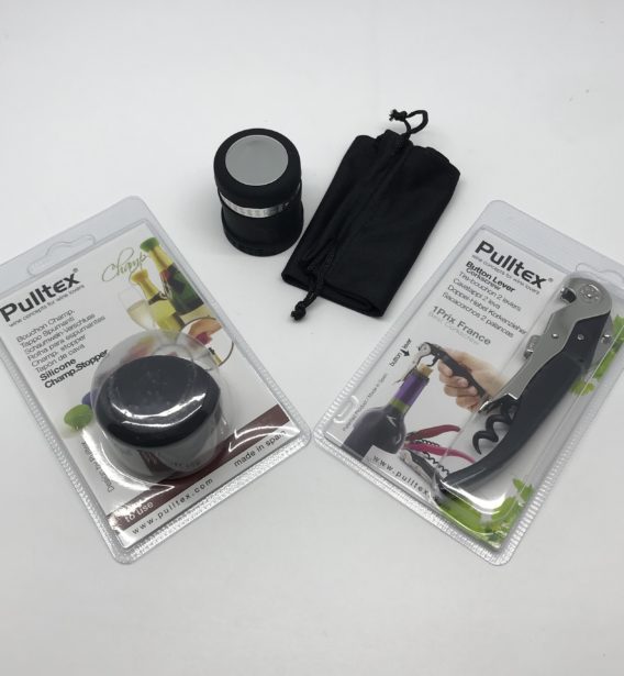 Kit Pulltex® - AntiOx / Saca Rolhas / Tampa Espumante - Vingarde Valise